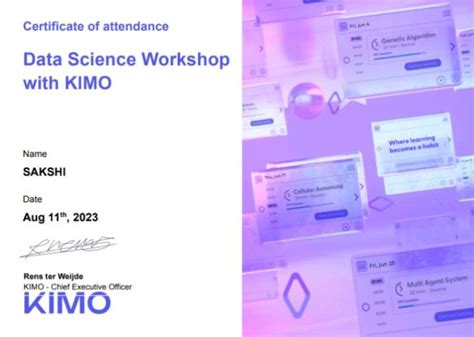 Sakshi On Linkedin Certificateofparticipation Datascience Workshop