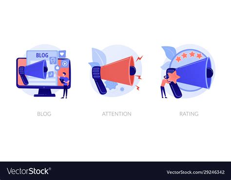 Social Media Behaviour Concept Metaphors Vector Image