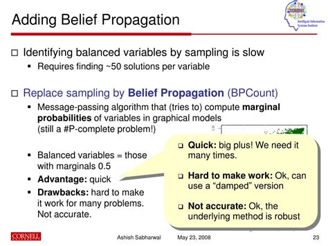 Ppt Leveraging Belief Propagation Backtrack Search And Statistics