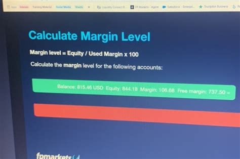 Calculate Margin Level Margin Level Equity Studyx