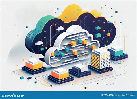 Cloud Computing Data Transfer Network Stock Illustration Illustration