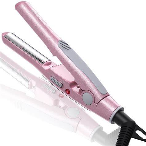 Dan Mini Flat Iron For Short Hair Dual Voltage Travel Straightener With U Shaped Design Plates