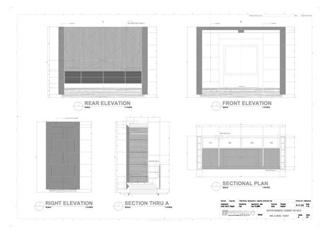 Counter Detail Floor Plans Front Elevation Sectional