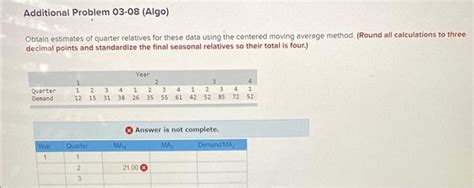 solved additional problem 03 08 algo obtain estimates of