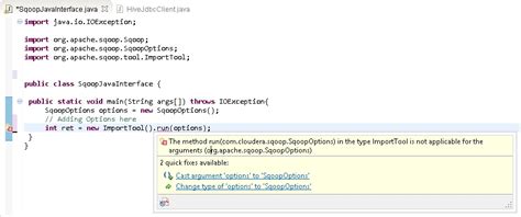 Eclipse Java Cloudera Sqoop Vs Org Apache Sqoop Which To
