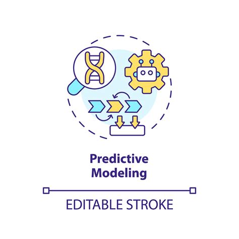 Predictive Modeling Concept Icon Analyze Large Datasets Of Patient