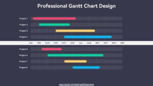 Download Beautiful Professional Gantt Chart PowerPoint Template 65 PowerUP With POWERPOINT