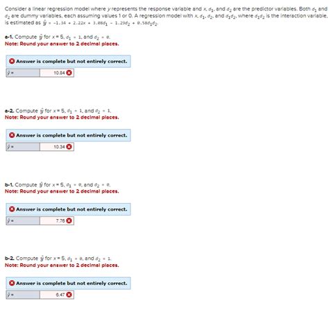 Solved Consider A Linear Regression Model Where Y Represents Chegg