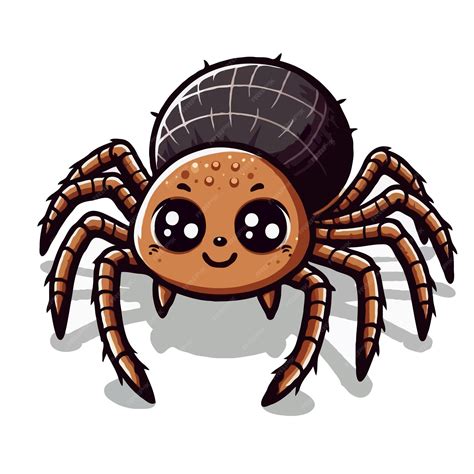 Cute Spider Vector On White Background Premium Ai Generated Vector