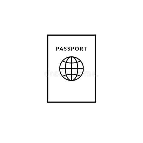Isolated Black Thin Line Passport Icon Stock Vector Illustration Of