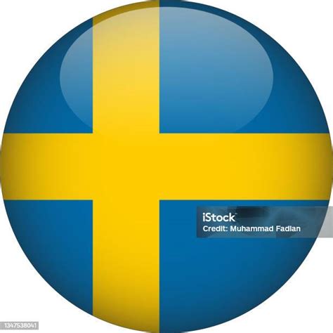 스웨덴 3d 둥근 국가 플래그 버튼 아이콘 스웨덴 국기에 대한 스톡 벡터 아트 및 기타 이미지 스웨덴 국기 원형 0명
