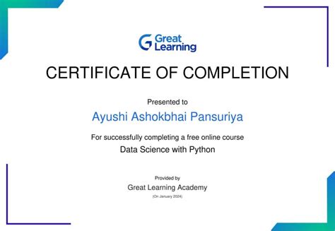 Ayushi Pansuriya On Linkedin I Have Successfully Completed The Data Science With Python Course