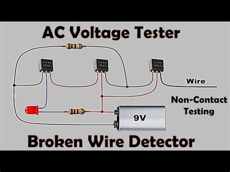 Wireless Non Contact AC Voltage Tester Circuit Broken Wire Detector YouTube