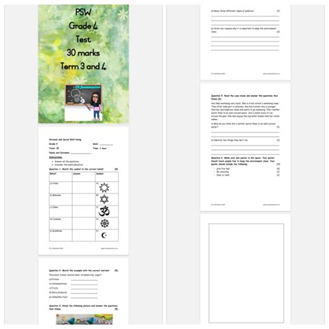 PSW Grade Term Test Teacha PSW Grade Term Test Teacha