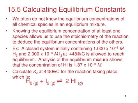 Ppt 15 5 Calculating Equilibrium Constants Powerpoint Presentation Free Download Id 8761263