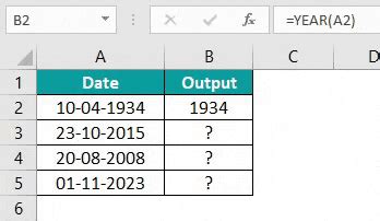 Year Function In Excel Formula Examples How To Use