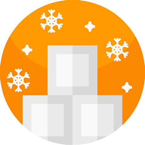 Ice Cube Geometric Flat Circular Flat Icon