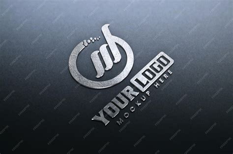 Premium Psd 3d Metallic Logo Mockup