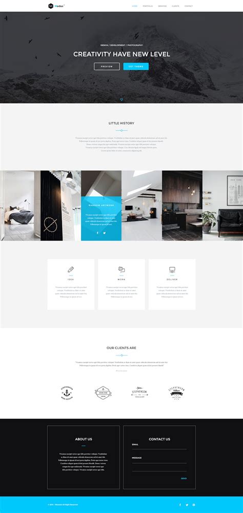 Modus Free Bootstrap Single Page Portfolio Template