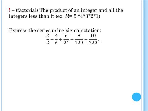 Ppt 12 5 Sigma Notation And The Nth Term Powerpoint Presentation Free Download Id 5798620