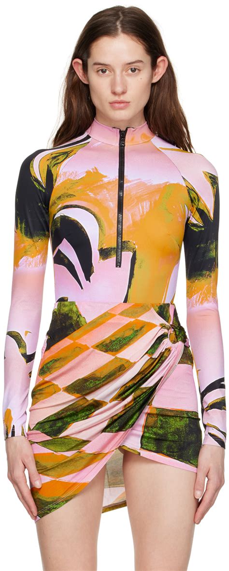 Louisa Ballou Multicolor Spring One Piece Swimsuit Ssense Canada