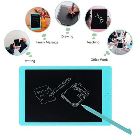 Lcd таблет за писане и рисуване детски 10 инча Петрол син Emag Bg