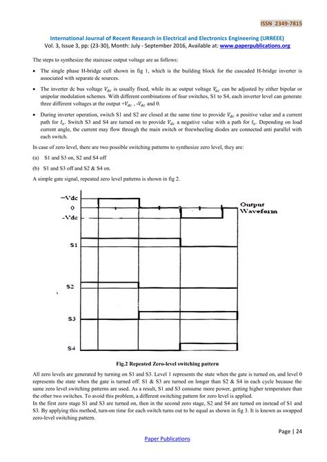 Harmonic Distortion Analysis Of Output Voltage In Multilevel Cascaded H