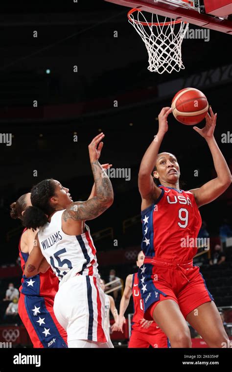 July 25th 2021 Saitaman Japan Aja Wilson 9 Of United States In