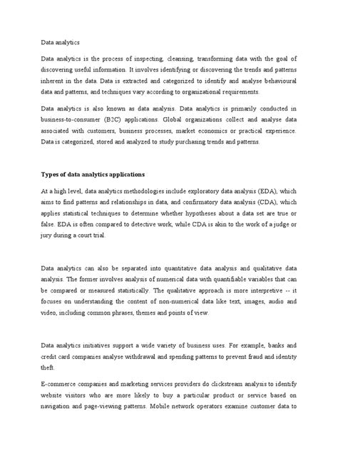 Data Visualisation And Analytics Pdf Data Analysis Analytics