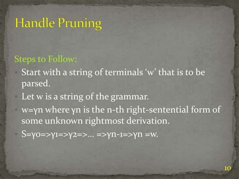 reduction and handle pruning pptx