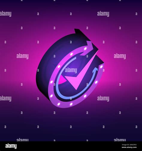 Renovation Isometric Icon Graphical Symbol Of Movement Rotation Cyclic Recurrence Etc