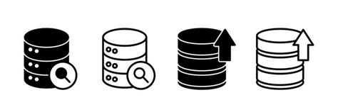 Database Icon Server Storage Royalty Free Vector Image