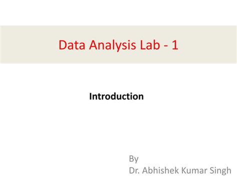 Data Analysis Introductionpptx