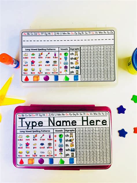 2nd Grade Pencil Box Name Tags Pencil Box Labels Supply Box Etsy