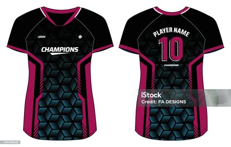 여성 스포츠 저지 티셔츠 디자인 플랫 스케치 일러스트 레이 션 하프 톤 추상 패턴 V 넥 티셔츠 여성 배구 저지 축구 배드민턴 축구 및 네트볼 스포츠 유니폼 키트 승화