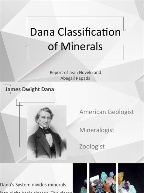 Dana Classification Of Minerals Report Pdf