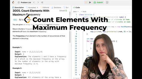 Count Elements With Maximum Frequency Leetcode Java Youtube