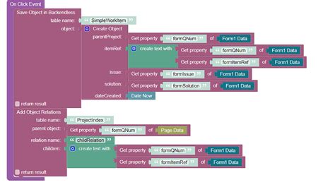 Relations Issue Codeless Codeless Backendless Support