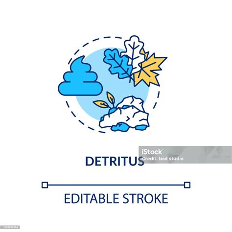 디트라이드 컨셉 아이콘 식품 사슬 에너지 생산자 유기체 죽은 식물 조각 유기 재료 아이디어 얇은 선 일러스트 벡터 절연 윤곽선 Rgb 색상 도면 편집 가능한 스트로크 생물
