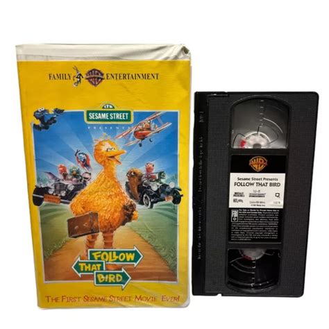 Follow That Bird Vhs First Sesame Street Movie Yellow Clamshell Jim
