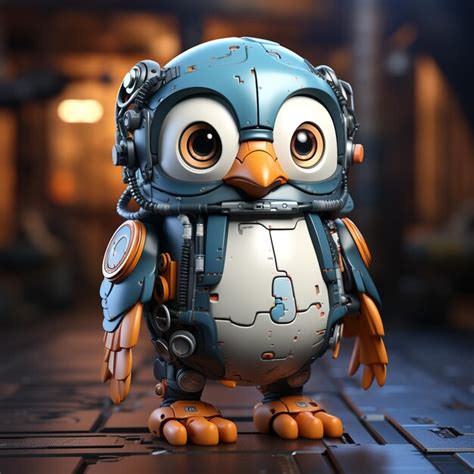 Premium Photo 3d Penguin Robot