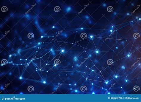 Abstract Blue Technology Background With Connection Lines And Dots Illustration Abstract