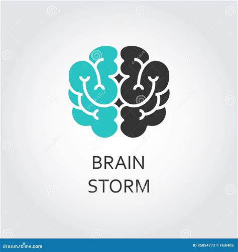 Black And Green Icon Of Brain Brainstorm Concept Stock Vector Illustration Of Graphic