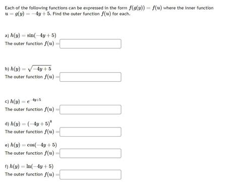 Solved Each Of The Following Functions Can Be Expressed In Chegg Com