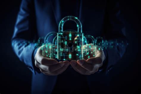 cybersecurity and privacy concept of data protection secure encryption technology generative