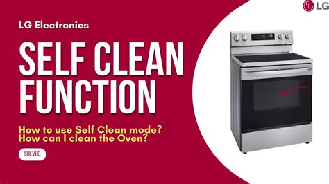 [oven] Self Clean Function Lg Range Fonction Dautonettoyage Sur La