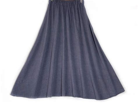 دامن کلوش سرمه اي طوسي قد 90