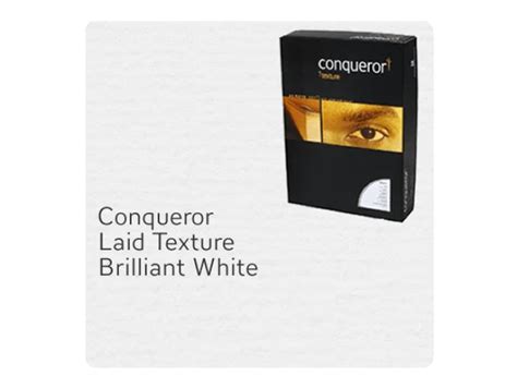 Conqueror Paper A4 220gsm Laid Finish Brilliant White 100sh Pack