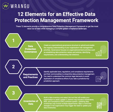 Data Protection Management Framework Infographic Wrangu
