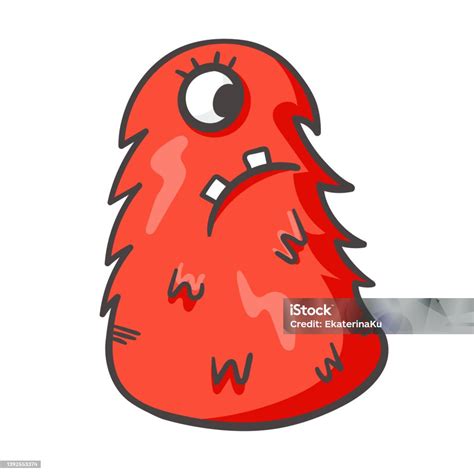 유치한 재미있는 귀여운 낙서 괴물의 벡터 일러스트레이션 0명에 대한 스톡 벡터 아트 및 기타 이미지 0명 가공의 인물